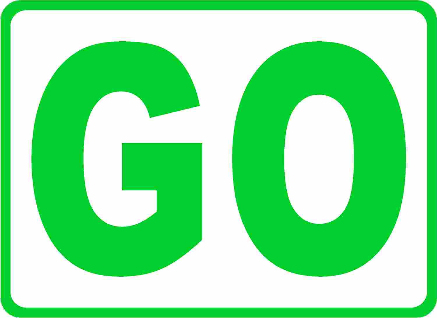 Go Sign (rectangular) - Walmart.com