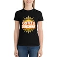 Coffee And Sunshine Women's HD Graphic Print Short Sleeve Tee Casual ...