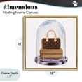 Stupell Industries Glam Purse Bell Jar Gold Framed Floater Canvas Wall ...