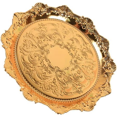 Decorative Trays for Fruit Bread Coffee Appetizer Snacks Round Iron ...
