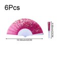 Byfri 6 Pack Floral Printed Folding Hand Fans Dance Performance ...