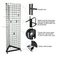 bonnlo 6'x2' Triangle Wire Grid Panel, Black Steel Display Rack with ...