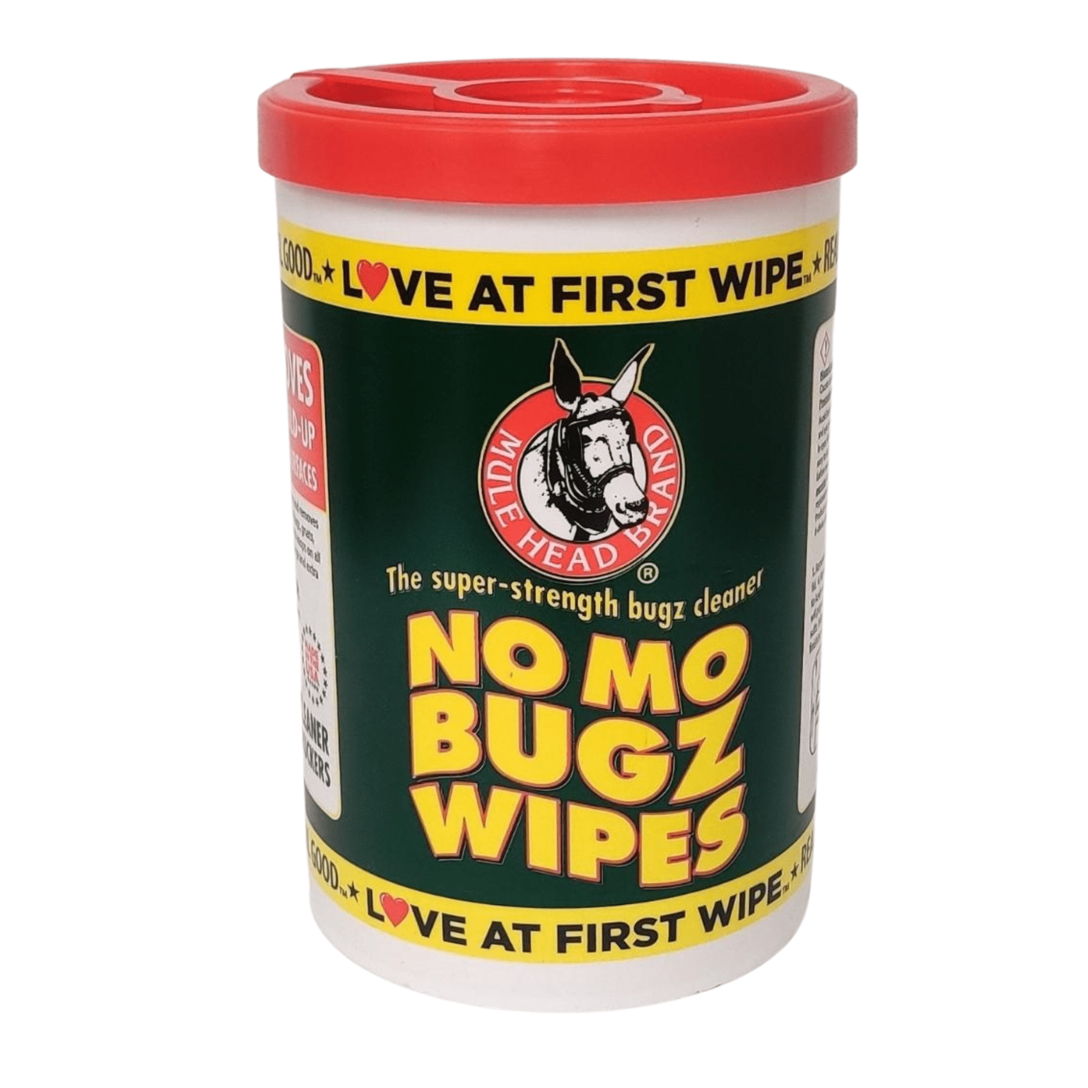 Mule Head Brand No Mo Bugz Wipes 10"x12" Heavy Duty Cleaning Wipe, 72 ...