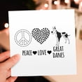 3drose, Peace Love Great Danes with Peace Sign, Paw Heart, and Dane ...