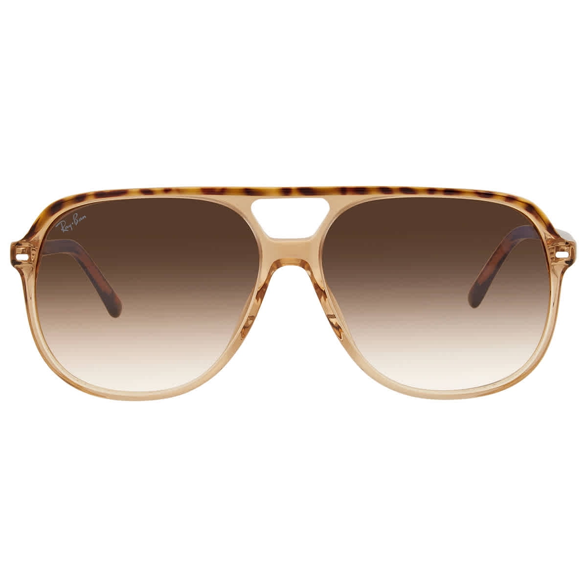 Ray Ban Bill Light Brown Gradient Square Unisex Sunglasses RB2198 ...