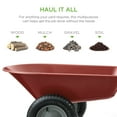 Best Choice Products Dual-Wheel Home Wheelbarrow Yard Garden Cart for ...