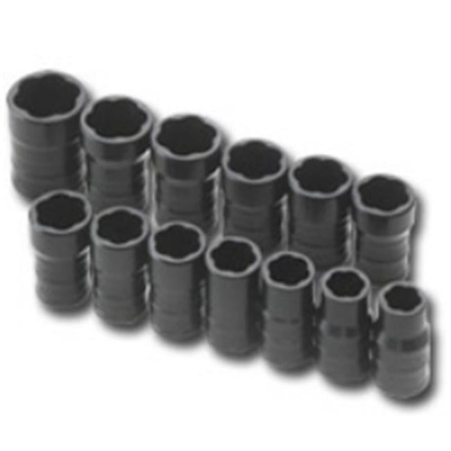 S K Hand Tools SKT803 .38in. Drive Sae and Metric Turbo Socket Set - 13 ...