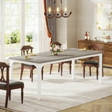 Tribesigns Oversized Rustic Dining Table, 71 in. Rectangular Wooden ...