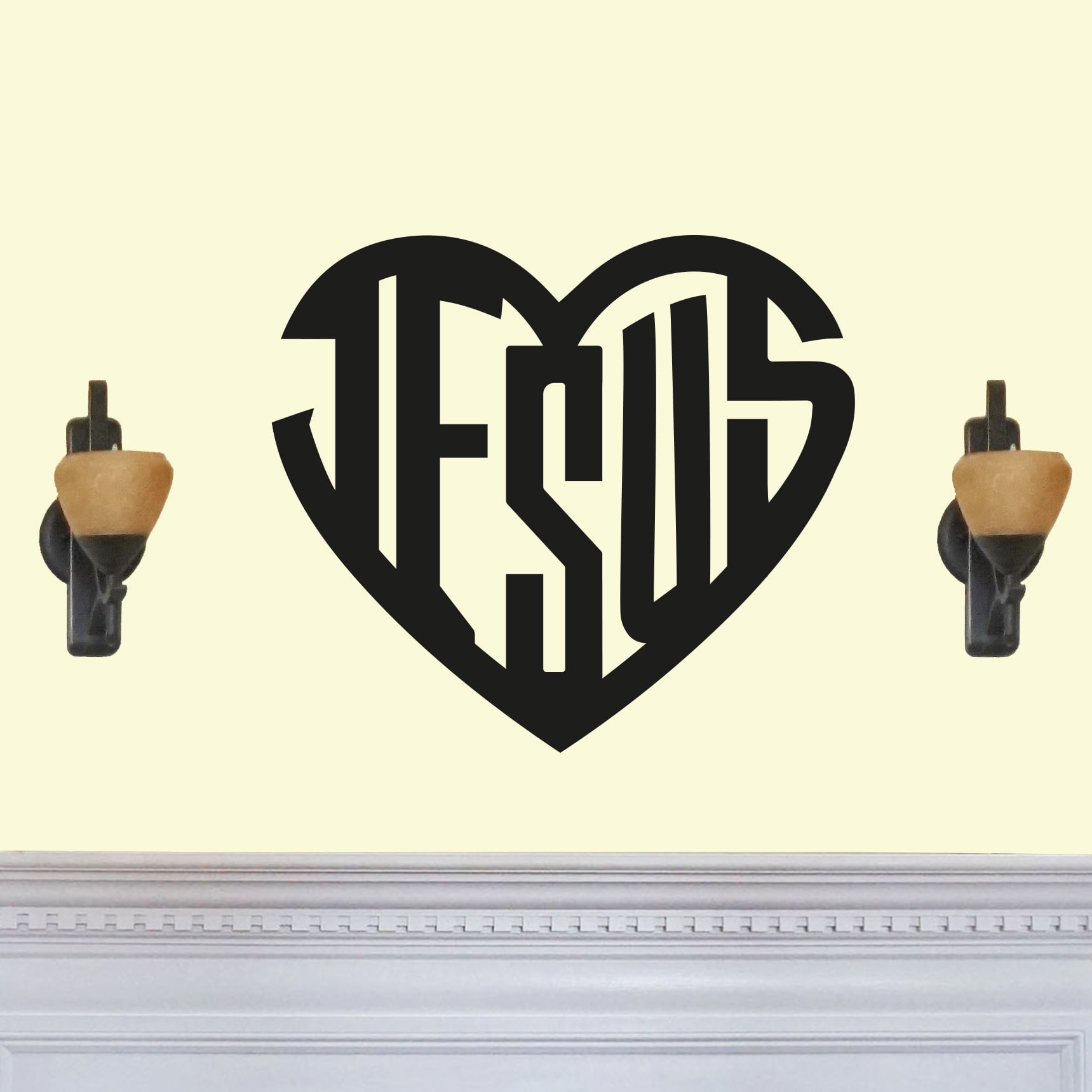 Jesus Heart Love Steel Metal Wall Art Home Decor - Walmart.com