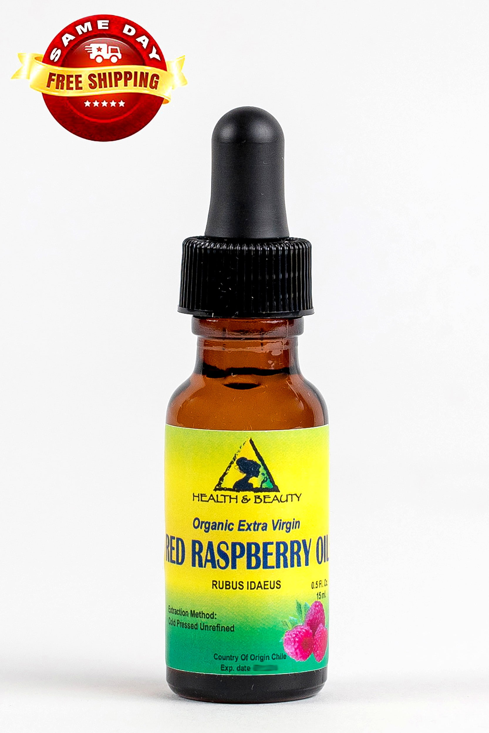 RED RASPBERRY SEED OIL UNREFINED ORGANIC COLD PRESSED PURE GLASS ...