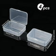 4 Pack 4.92x3.35x1.77Inch Clear Plastic Beads Storage Containers Boxes ...