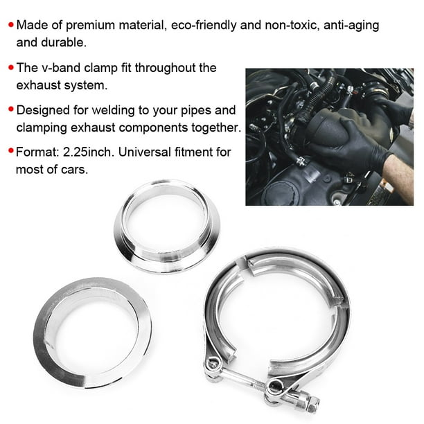 Car V-band Clamp, Universal Upgraded 2.25 Inch Auto Parts V-band Clamp ...