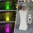 ijuicy LED Bar Table, Light Up Rechargeable Cocktail Table, Hourglass ...