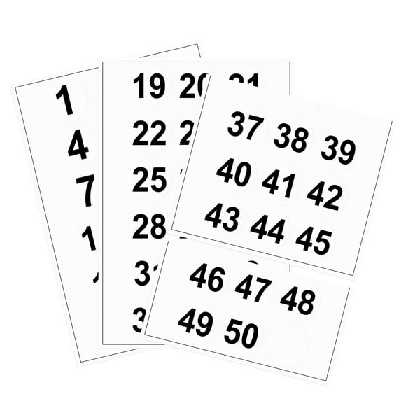 Number Stickers 1 10