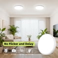 7 Inch White Flush Mount Ceiling Light, 15W 1800LM Light Fixture,3000K ...