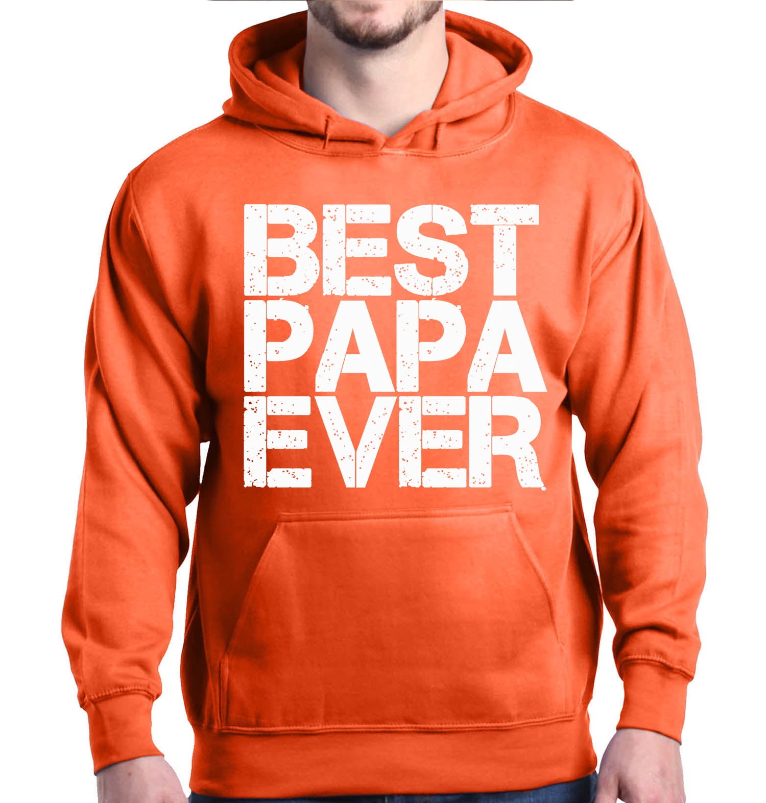 Shop4Ever Men's Best Papa Ever Bold Font Father's Day Hooded Sweatshirt ...