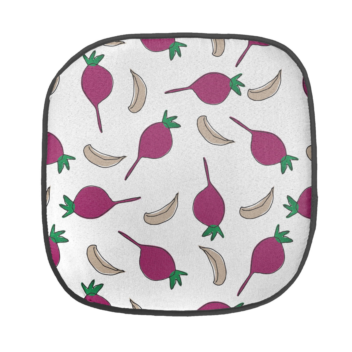 Vegetables Chair Seating Cushion, Simple Pattern of Cartoonish Drawn ...