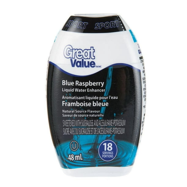 Great Value Blue Raspberry Liquid Drink Mix, 18 Servings, 48 mL ...