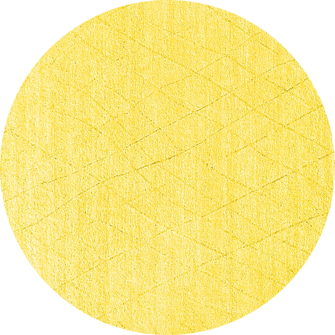 Ahgly Company Indoor Round Solid Yellow Modern Area Rugs, 8' Round ...