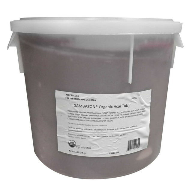 Sambazon Organic Acai Dispenser Tub, 3.2 Gallon - 1 each. - Walmart.com