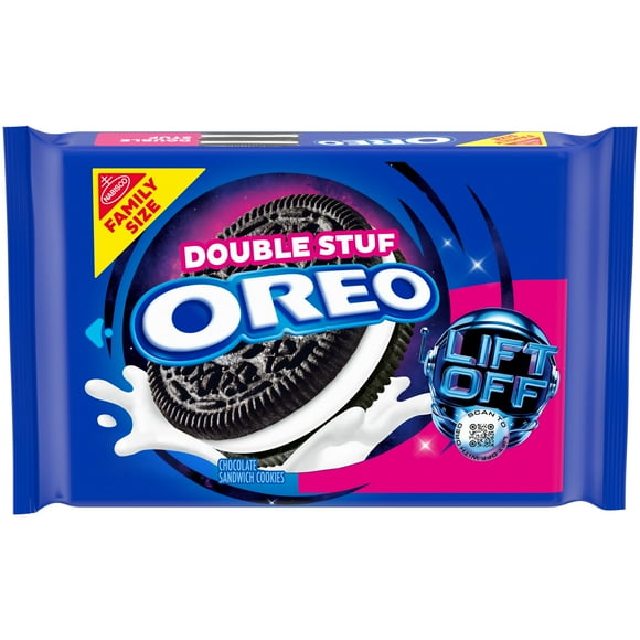 OREO Double Stuf Chocolate Sandwich Cookies, Family Size, 18.71 oz