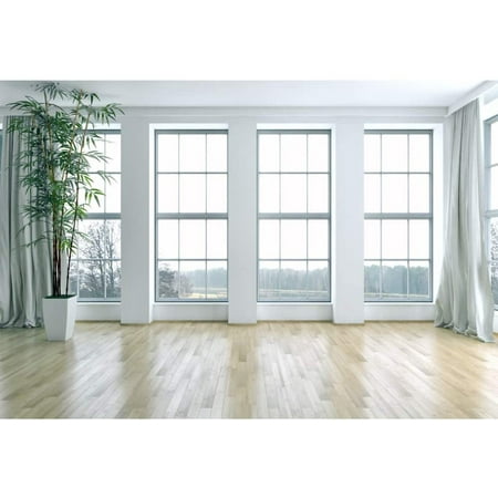 Yeele 7x5ft Empty Room Backdrop French Windows Living Room Plants ...