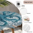 Blue Octopus Coastal Round Tablecloth for 55-60 Inch Tables,Fitted ...