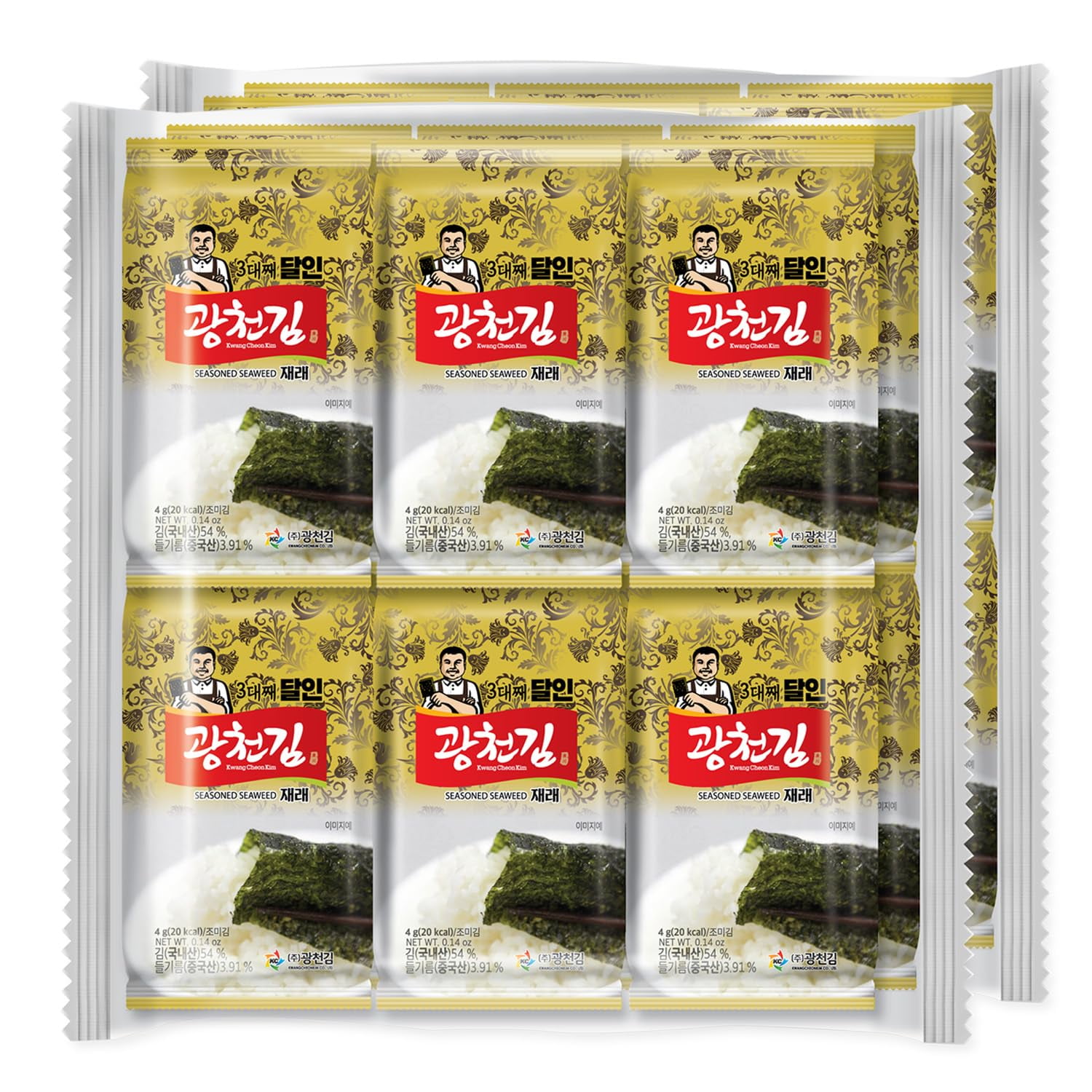 Kwangcheonkim Seasoned Seaweed Snacks – 24 Individual Packs Sheets ...