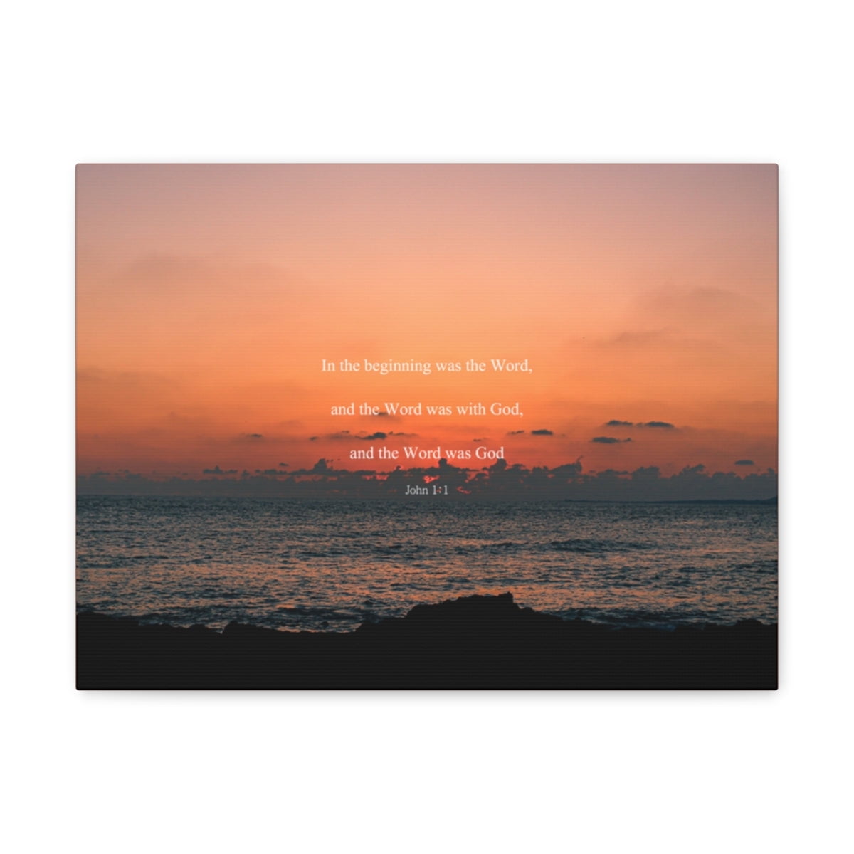Scripture Walls Word Was God John 1:1 Bible Verse Canvas Christian Wall ...