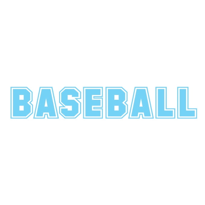 Baseball Vinyl Graphic - Medium - Ice Blue - Walmart.com
