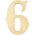 Krafty Supply 10" Tall MDF Letter 6 |1/4" Thick | Western Railroad ...