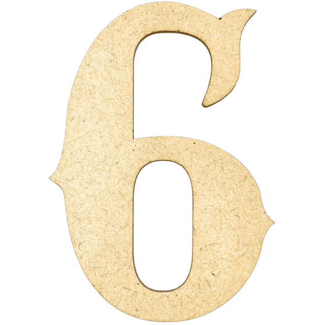 Krafty Supply 10" Tall MDF Letter 6 |1/4" Thick | Western Railroad ...