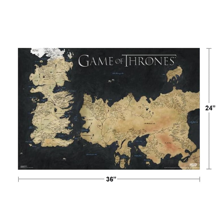 Game Of Thrones Map Poster