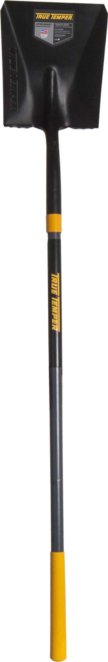 Forged Square Point Shovel with Comfort Step and Cushion End Grip on ...