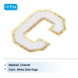 Chenille Letters C Patches 4-1/2 Inch Iron on Letters C Patches Golden ...