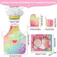 LUIISIS 26Pcs Kids Cooking and Baking Set, Kid Cooking Set with Rainbow ...