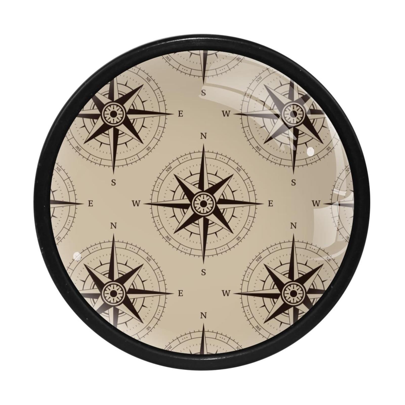 4 Pcs Navigation Compass Knobs for Kitchen Cabinet Cupboard Dresser ...