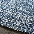 Superior Two-Toned Braided Indoor/ Outdoor Area Rug, Denim Blue/ White ...