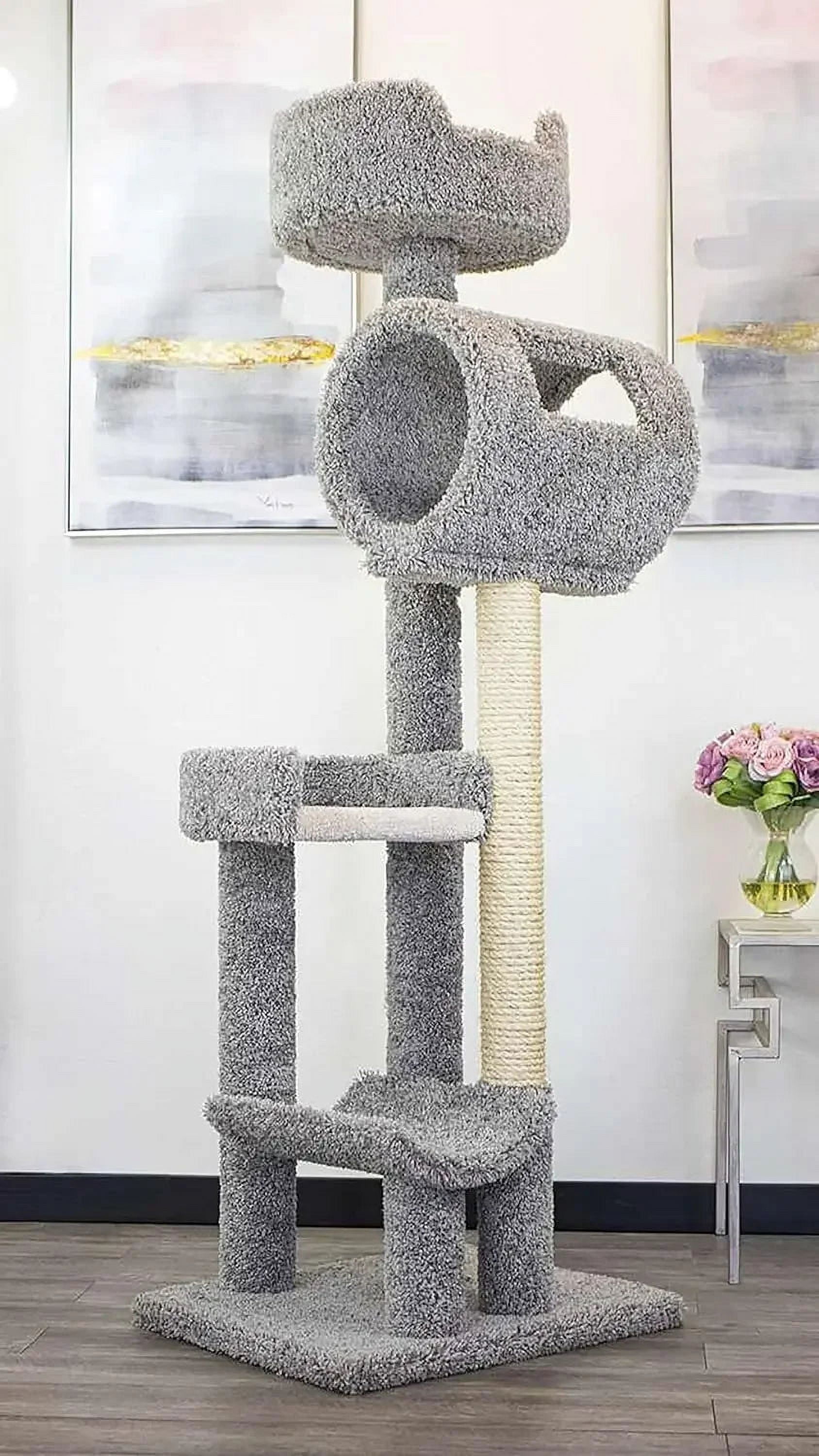 Solid Wood Cat Climbing Tower Cat Tree Tree for Cats Supplies Pet ...