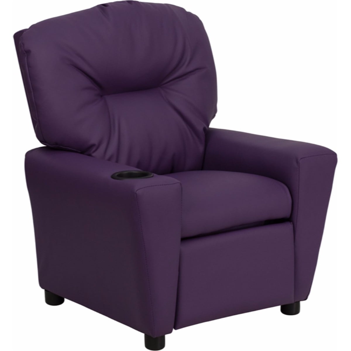 Kids Recliner with Cup Holder, Child-sized Recliner with Plush Padded ...