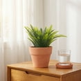 Unique Bargains Artificial Sago Palm Plant in Ceramic Pot Gray-Green 6. ...