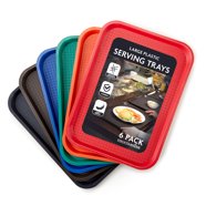 Uxcell 8x6" Fast Food Tray, Plastic Multi-Purpose Rectangle Serving ...