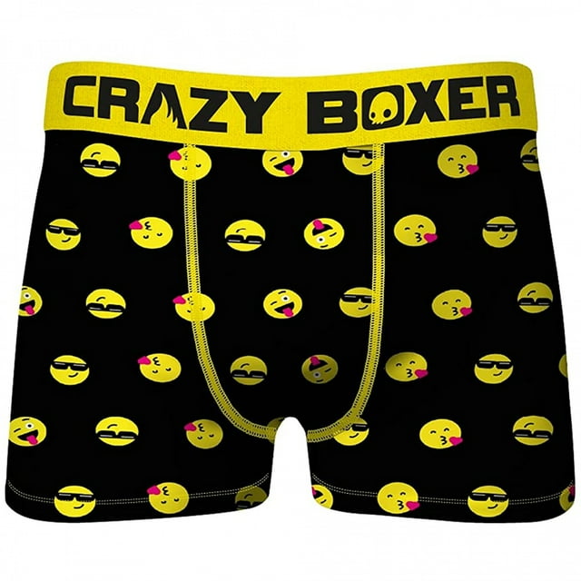 Crazy Boxer Smiley Faces All Over Men's Boxer Briefs-Small (28-30 ...