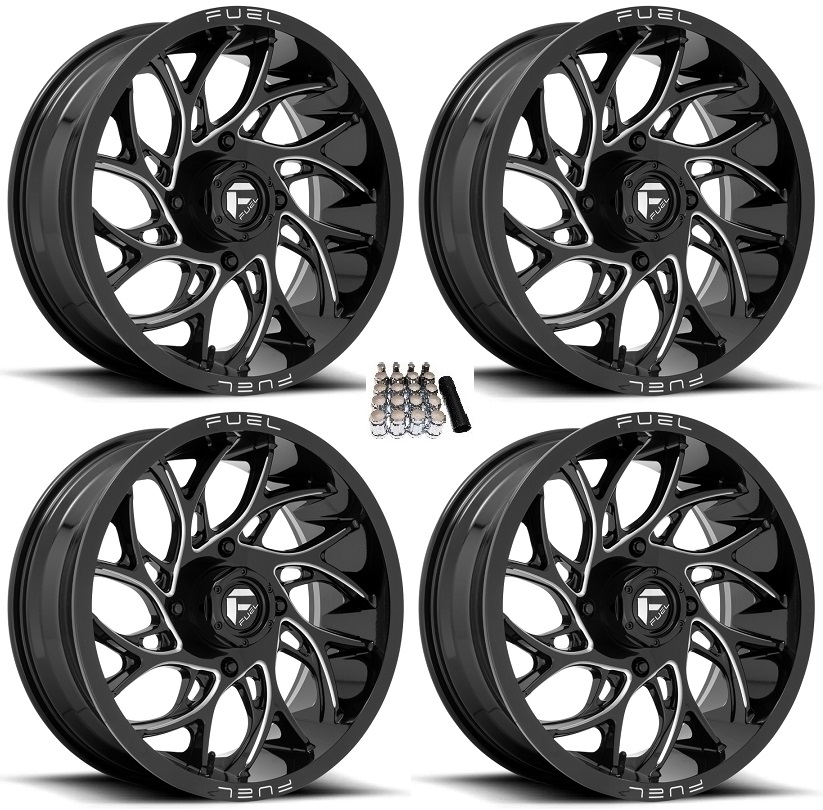 Fuel Runner UTV Wheels Black 18" Can-Am Maverick X3 / Honda Pioneer ...
