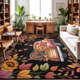 Area Rug 4x6ft, Thanksgiving Truck Turkey Sunflower Washable Rugs for ...
