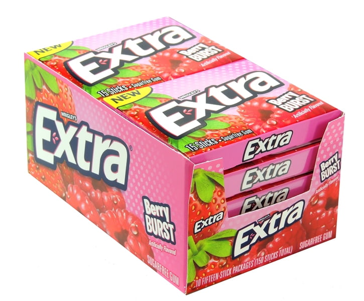 Wrigley'S Wrigleys Extra Berry Burst Sugarfree Gum, 15 Sticks - Walmart.com