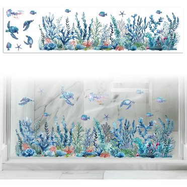 4Styles Sea Animal Window Decals Safety Sliding Glass Door Sticker ...