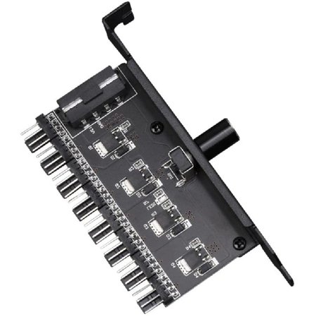 1 to 8 Port Computer Case Fan Speed Controller Hub 3pin 4pin Speed ...