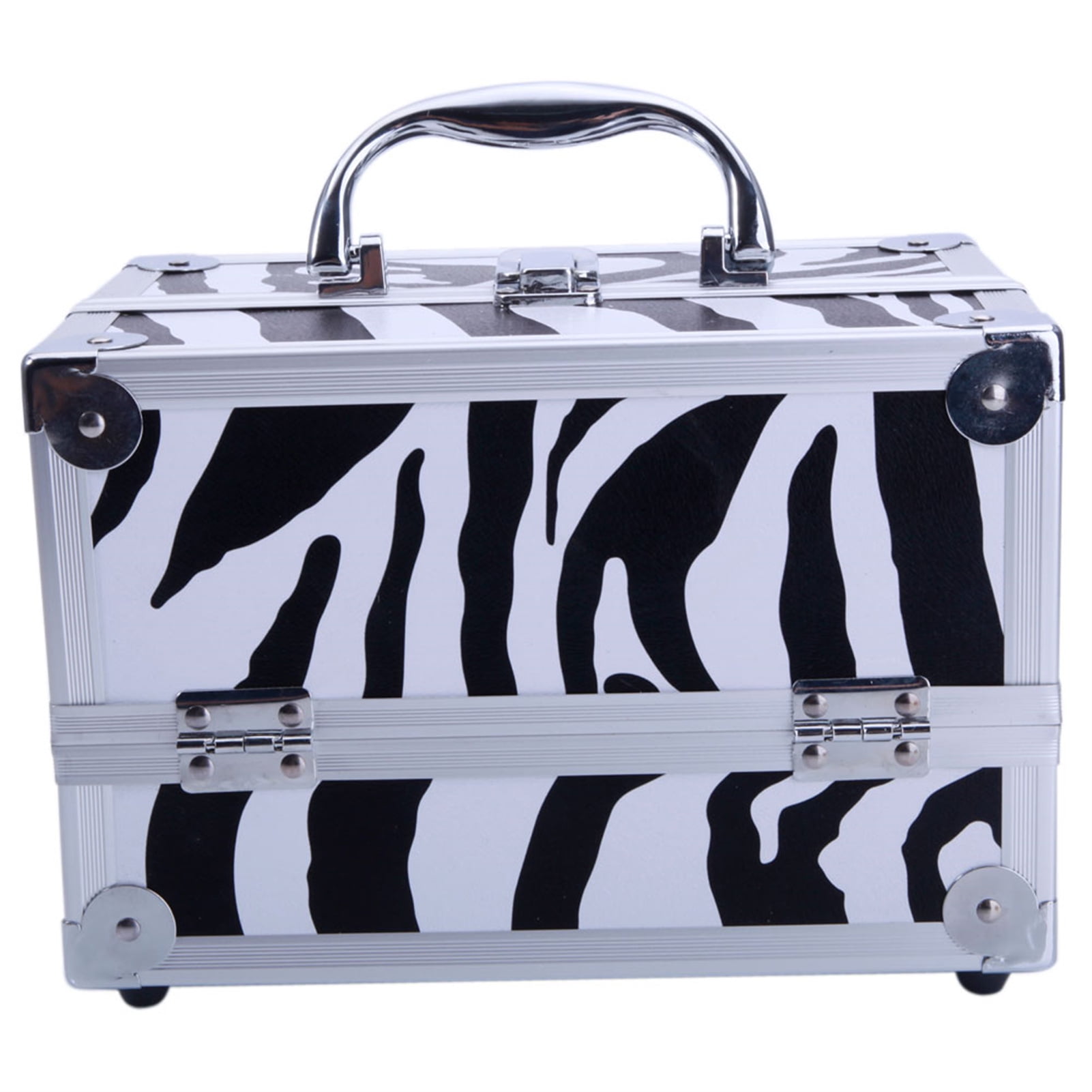 Cfowner Professional Makeup Train Case, Aluminum Frame Makeup Box with ...