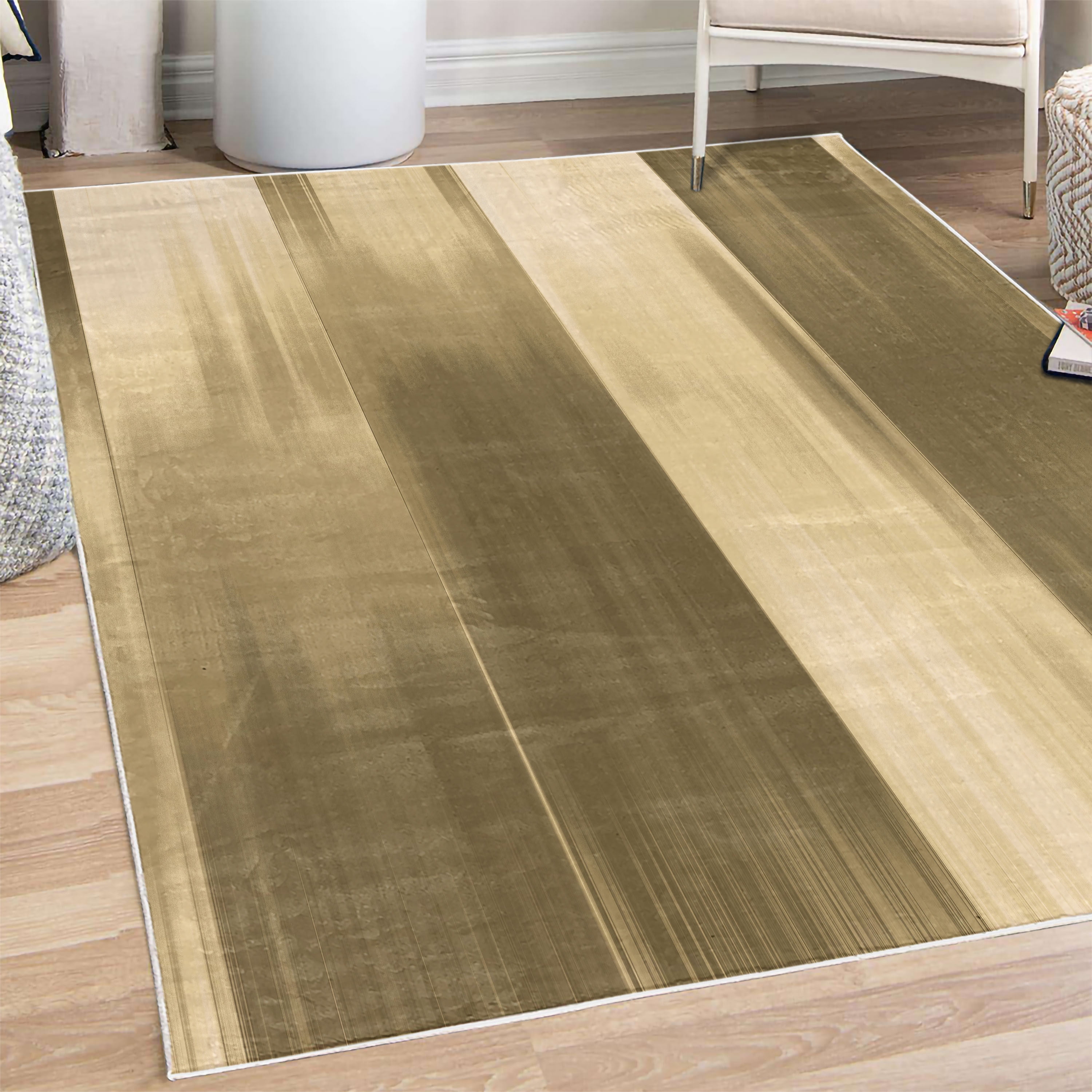 Earth Tones Decorative Rug, Abstract Modern Design Ombre Inspired ...